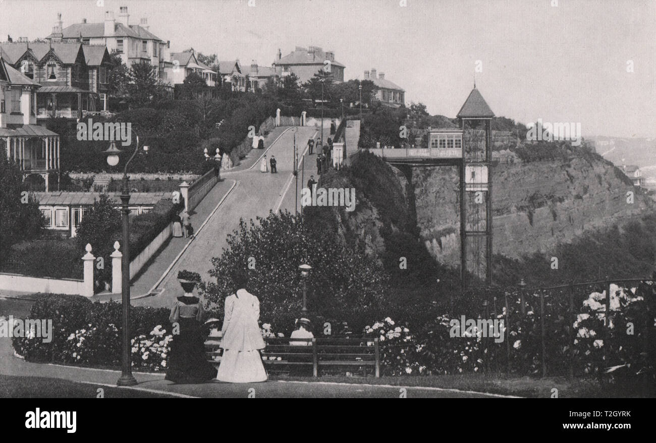 Cliff Road and Lift, Shanklin Stock Photo - Alamy