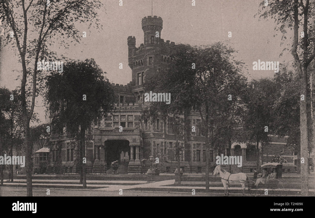 Residence of Mrs. Potter Palmer; No. 100 Lake Shore Drive Stock Photo ...