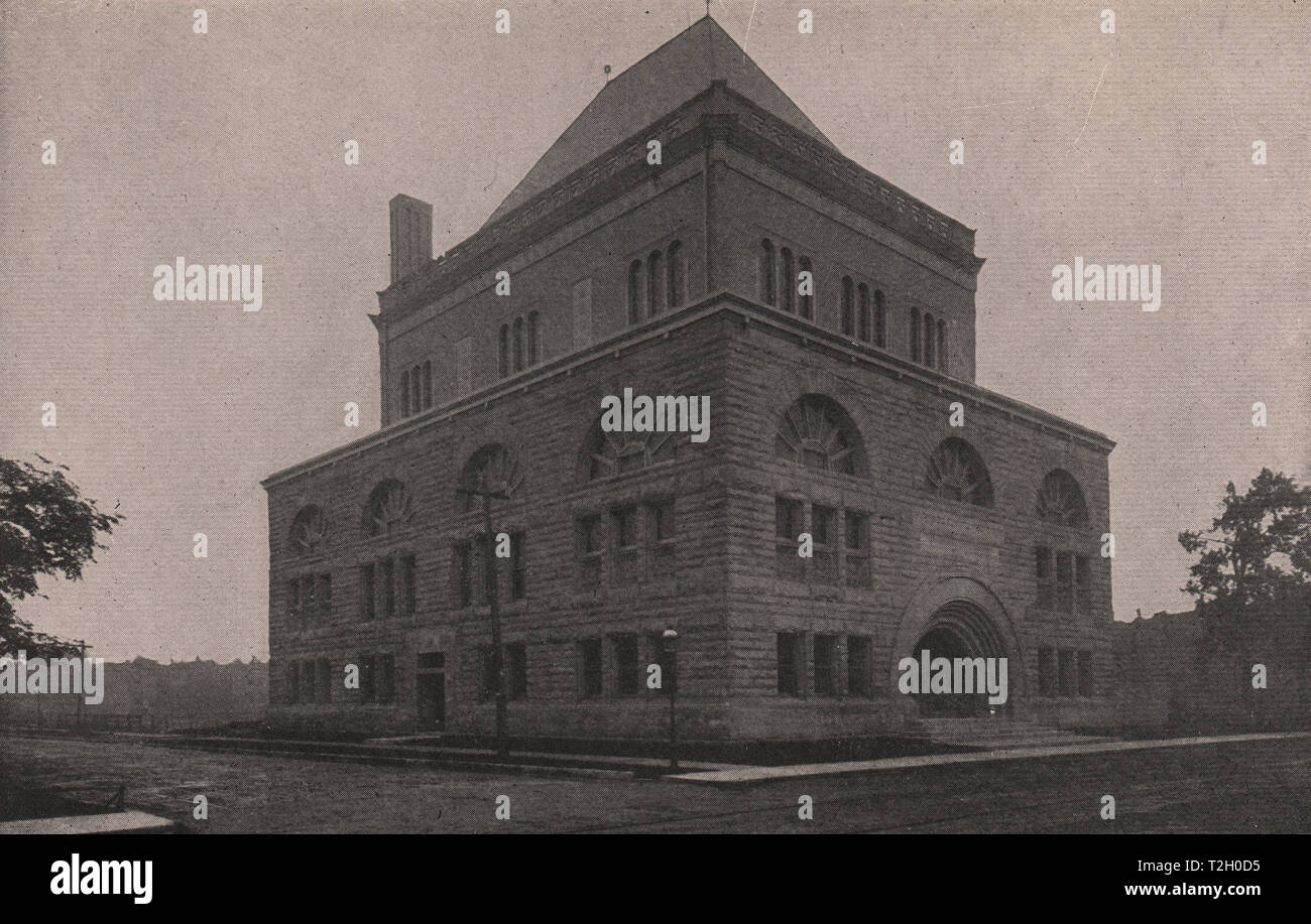 The Jewish Temple, A Hebrew synagogue, is located at Indiana Avenue and ...