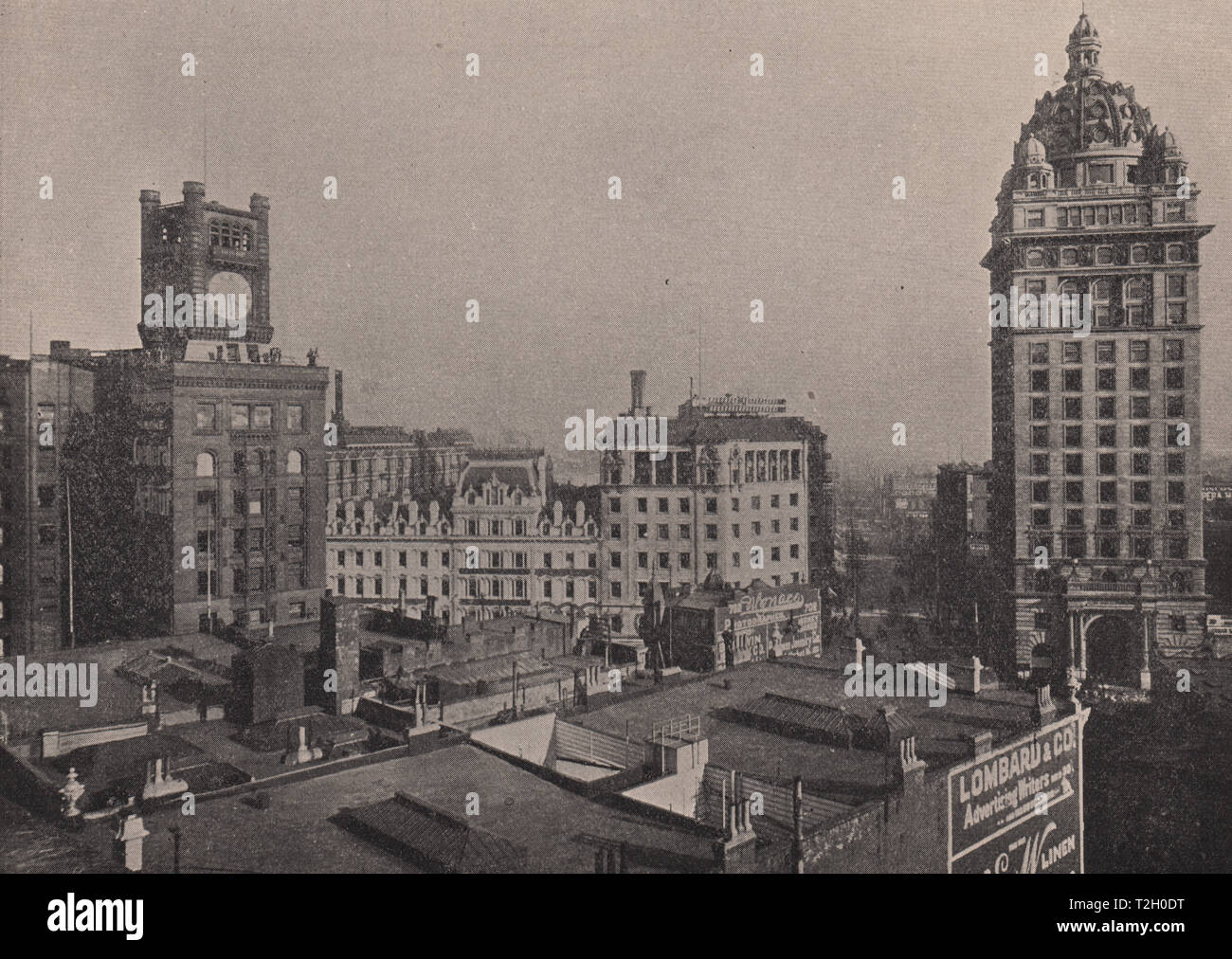 Newspaper Row; Corner of Market, Kearny and Third Streets Stock Photo ...