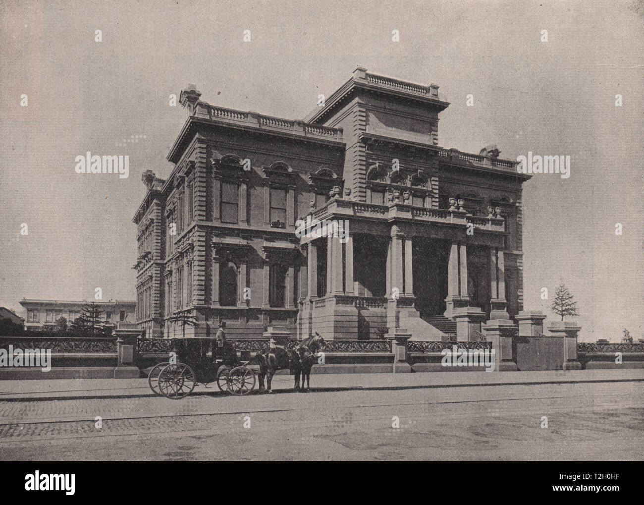 Magnificent Residence of James L. Flood, Nob Hill, San Francisco Stock ...