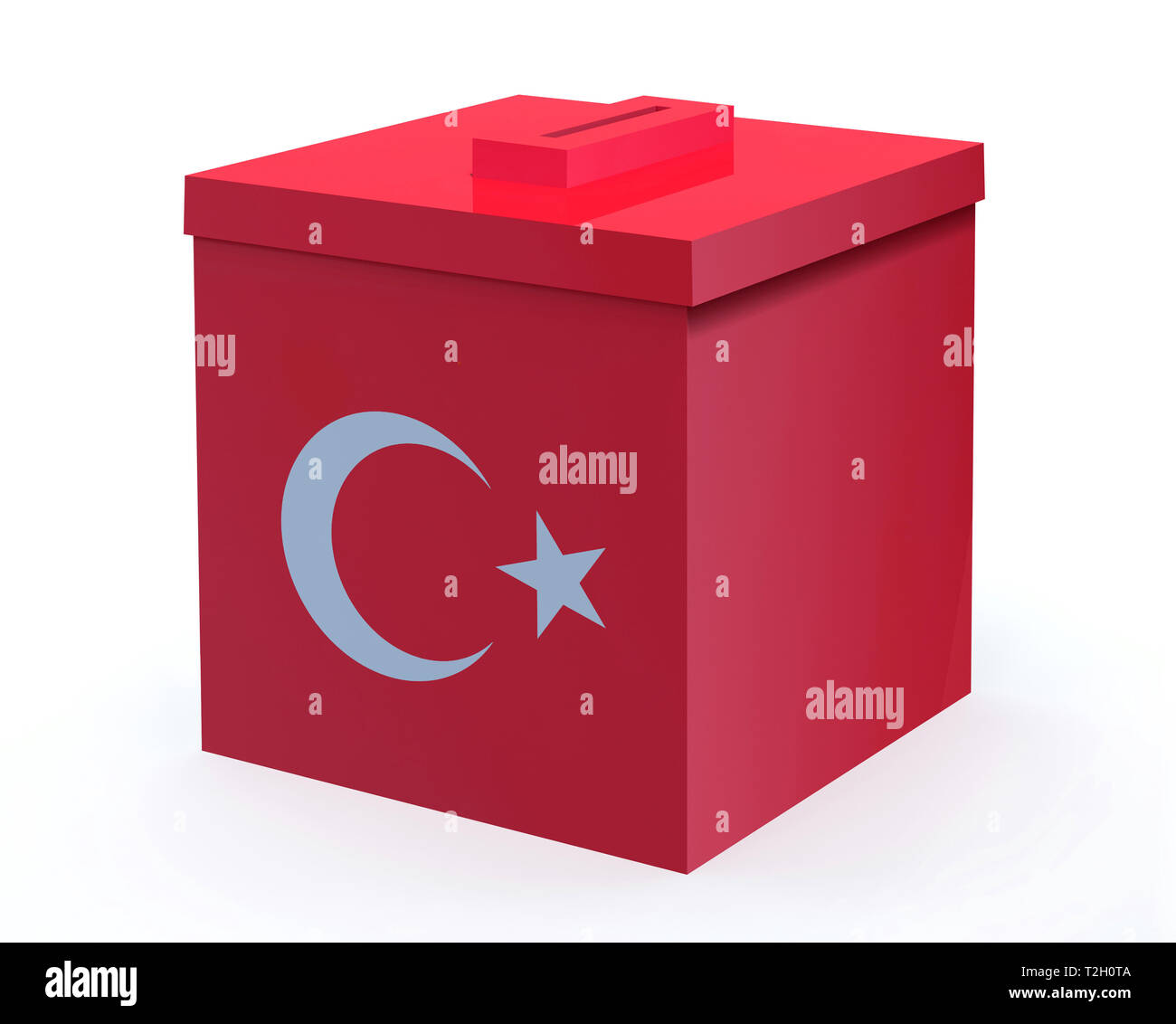 Turkish election ballot box, 3d illustration Stock Photo - Alamy