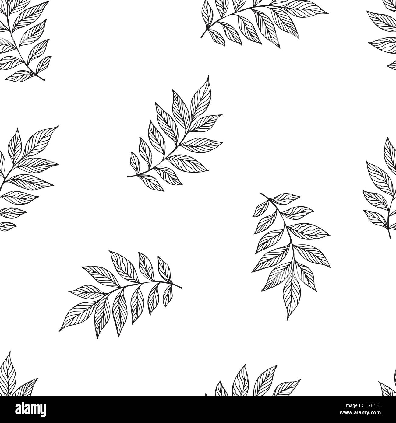 Seamless leaves pattern. Design for banner, poster, card, cover ...