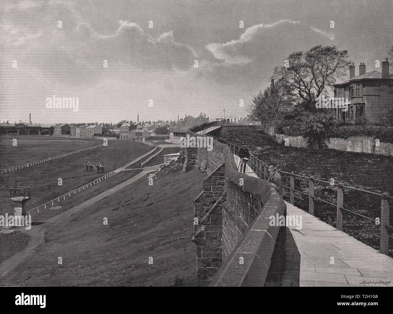 The Wall and Roodee, Chester Stock Photo - Alamy