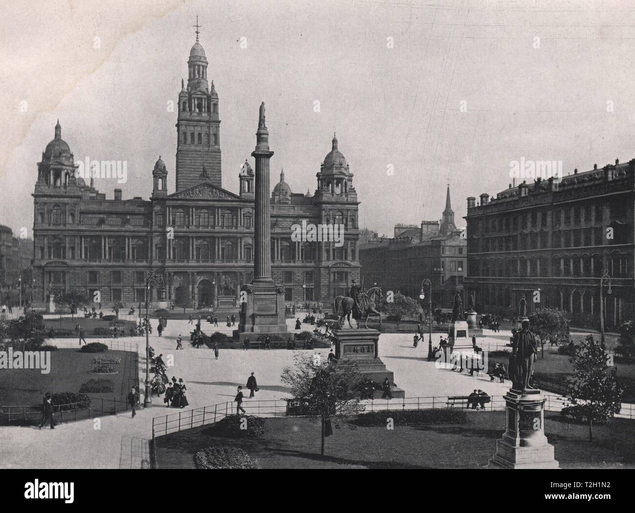 George Square and Municipal Buildings, Glasgow Stock Photo - Alamy