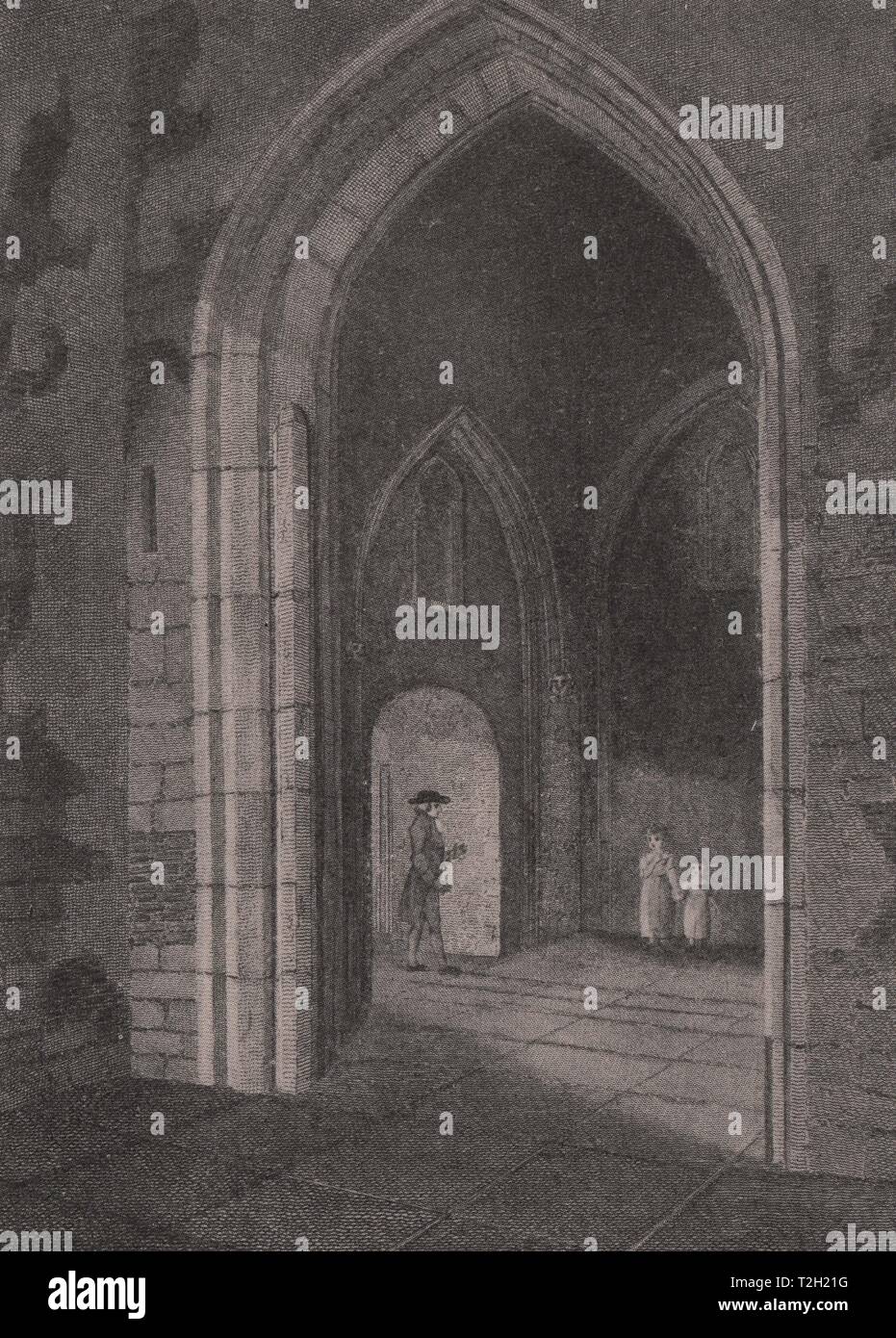 Porch of St. Alphage, London Wall, 1818 Stock Photo - Alamy