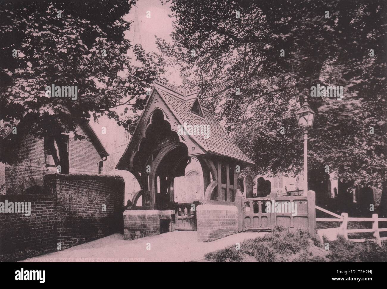 Entrance to St. Mary's Church, Harrow Stock Photo - Alamy
