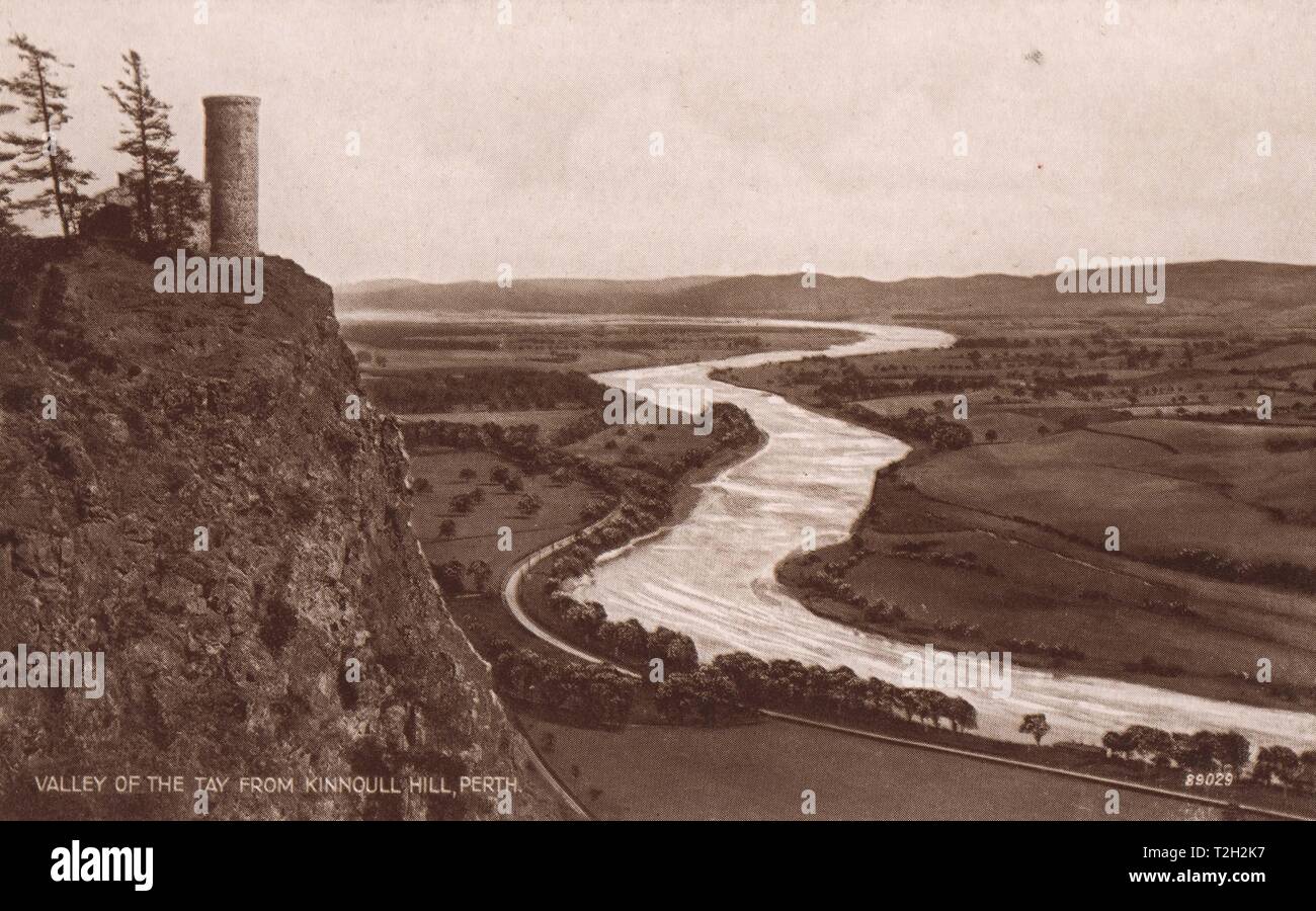 Valley of the Tay from Kinnoull Hill, Perth Stock Photo - Alamy