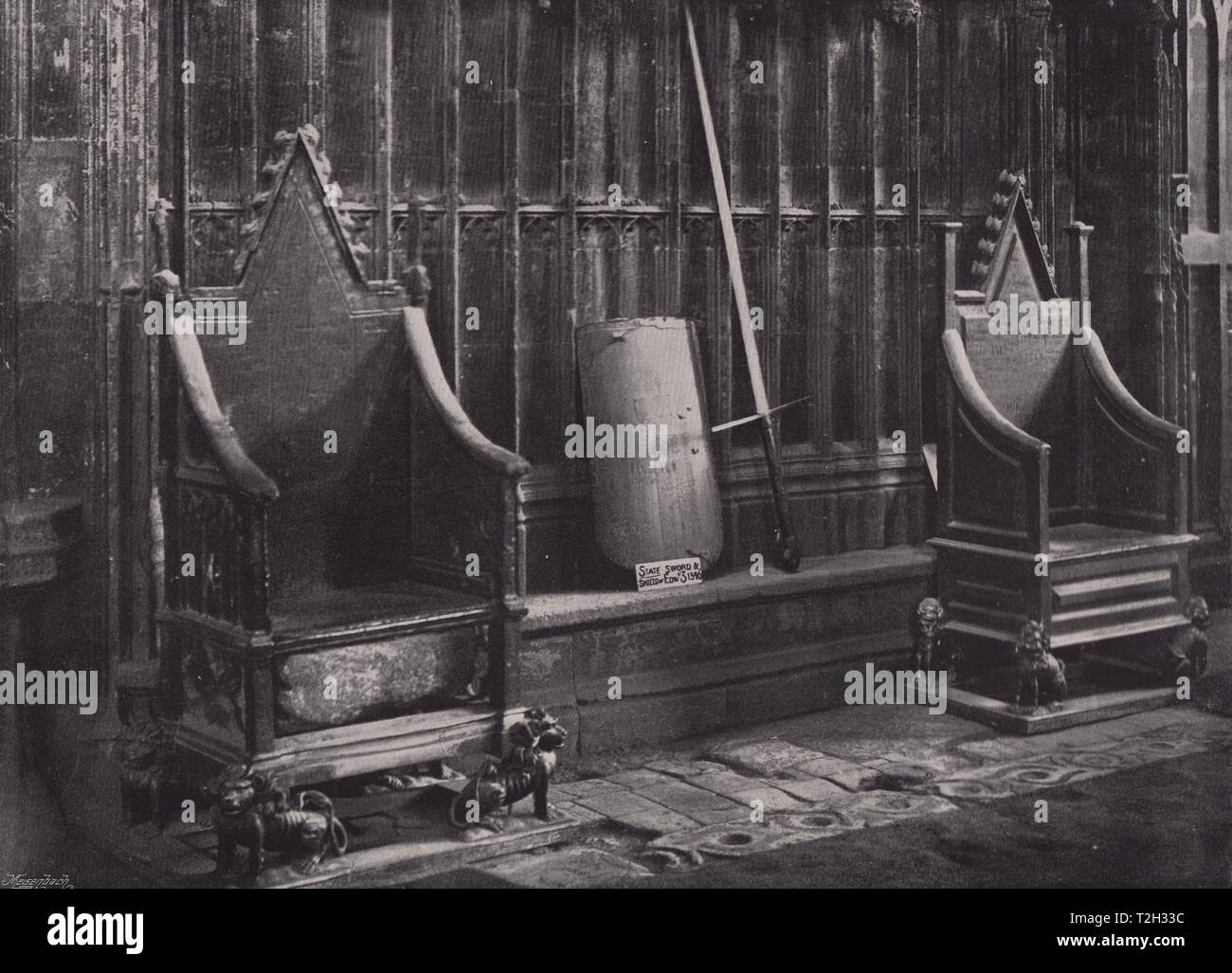 Westminster Abbey - The Coronation Chairs, and the state sword and ...