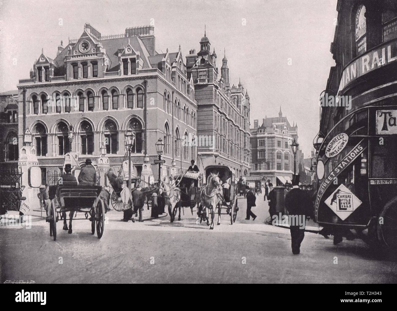 Liverpool street - from the corner of new Broad street Stock Photo - Alamy