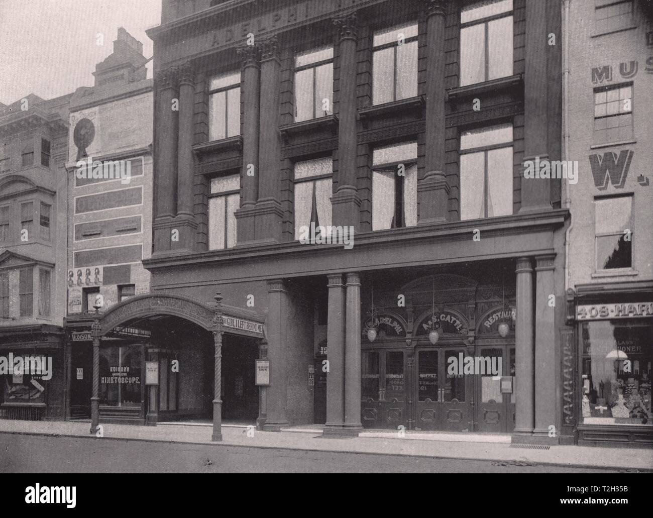 The Strand - Entrance to the Adelphi theatre Stock Photo - Alamy