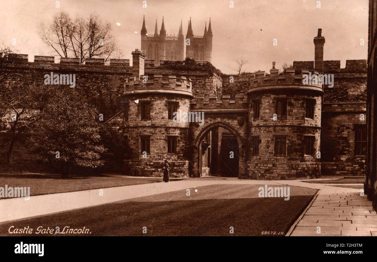 Castle gate, Lincoln Stock Photo - Alamy