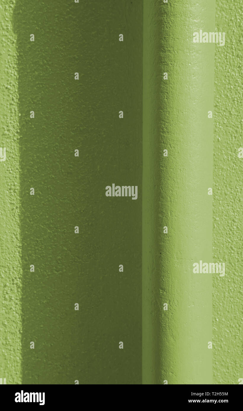 green gutter on the green wall of an house Stock Photo - Alamy