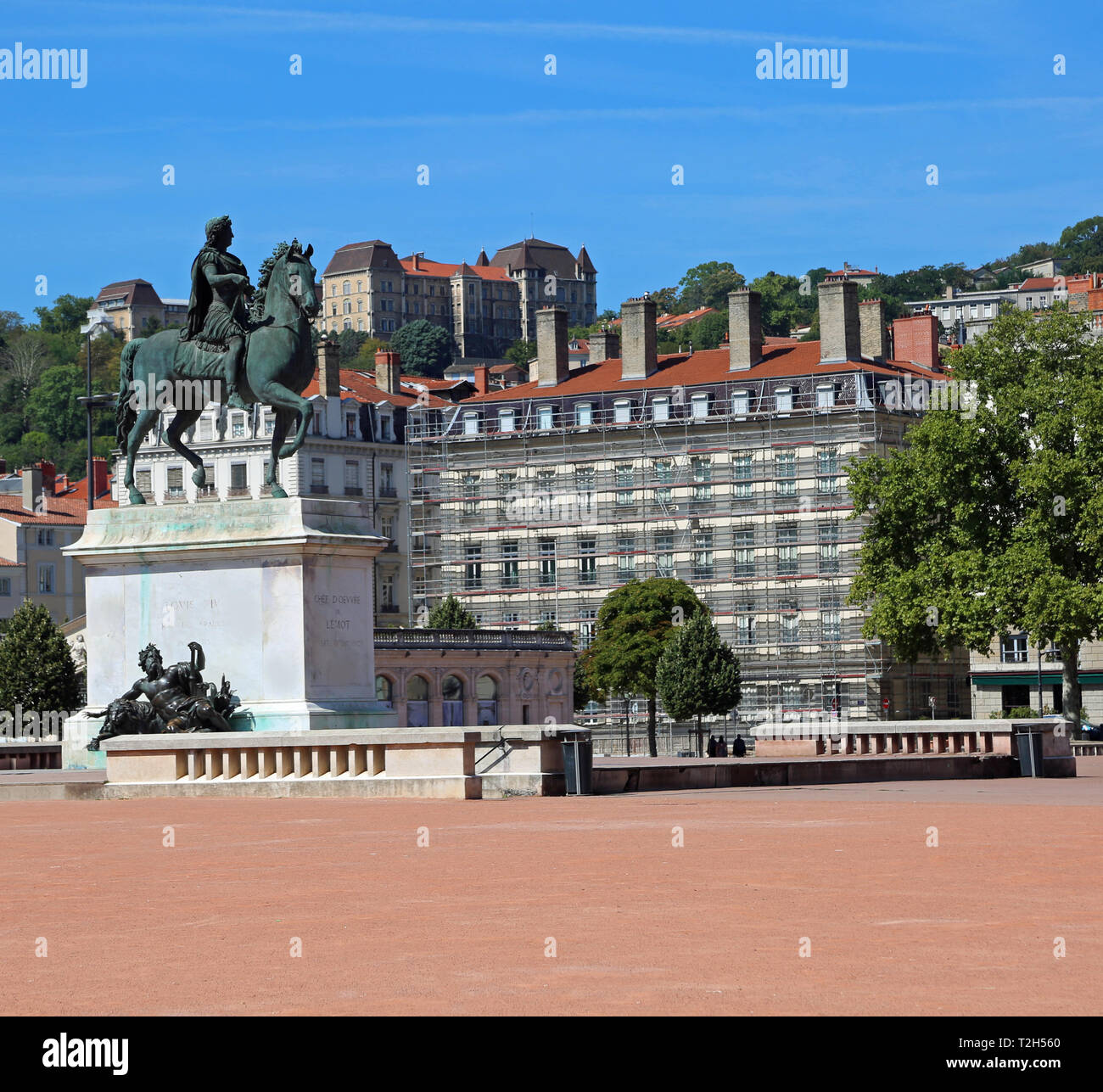 the Main square in Lyon city in France called Place Bellecour is the ...