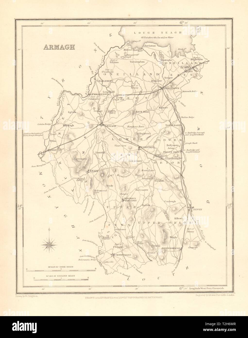 Armagh map old hi-res stock photography and images - Alamy