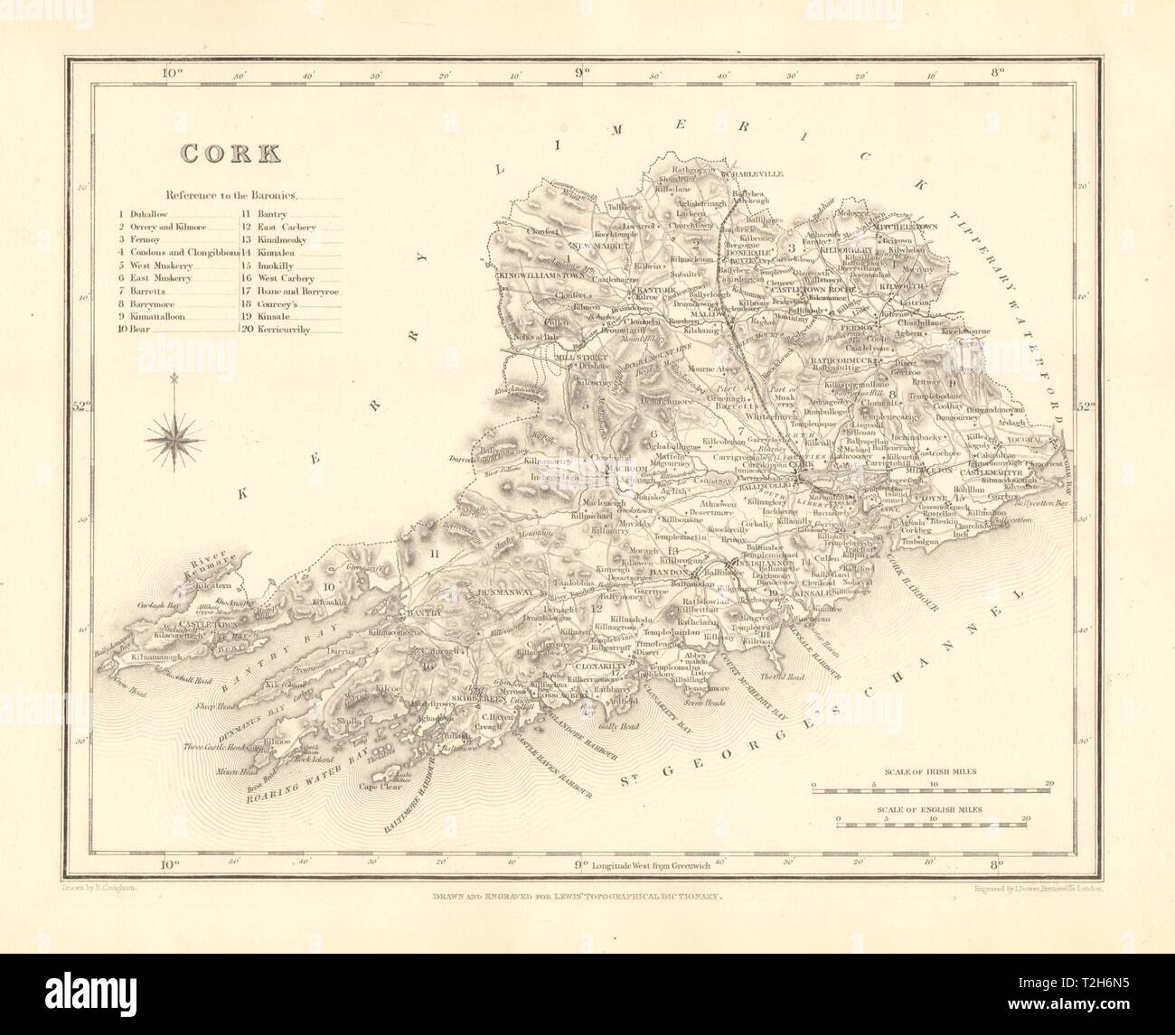 Antique map of cork hi-res stock photography and images - Alamy
