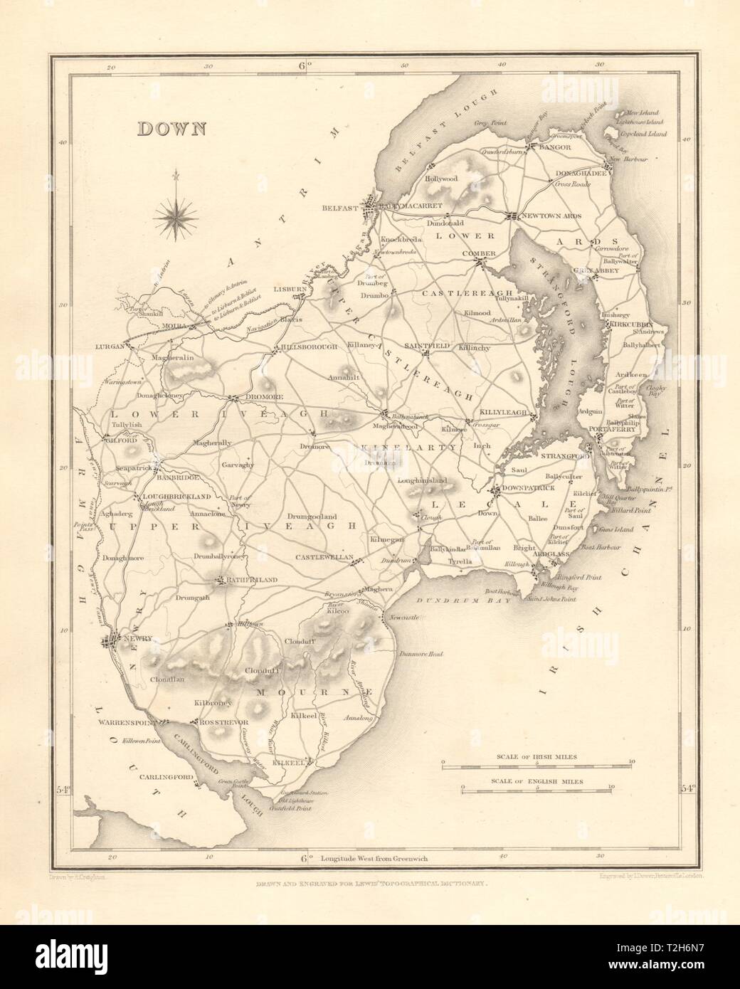 Creighton county down map hi-res stock photography and images - Alamy