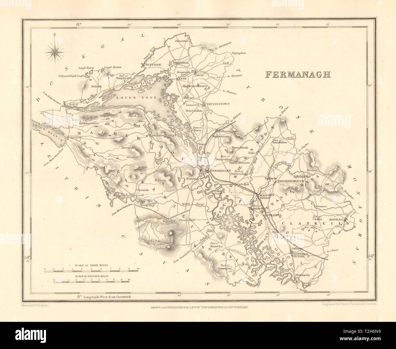 County fermanagh map hi-res stock photography and images - Alamy
