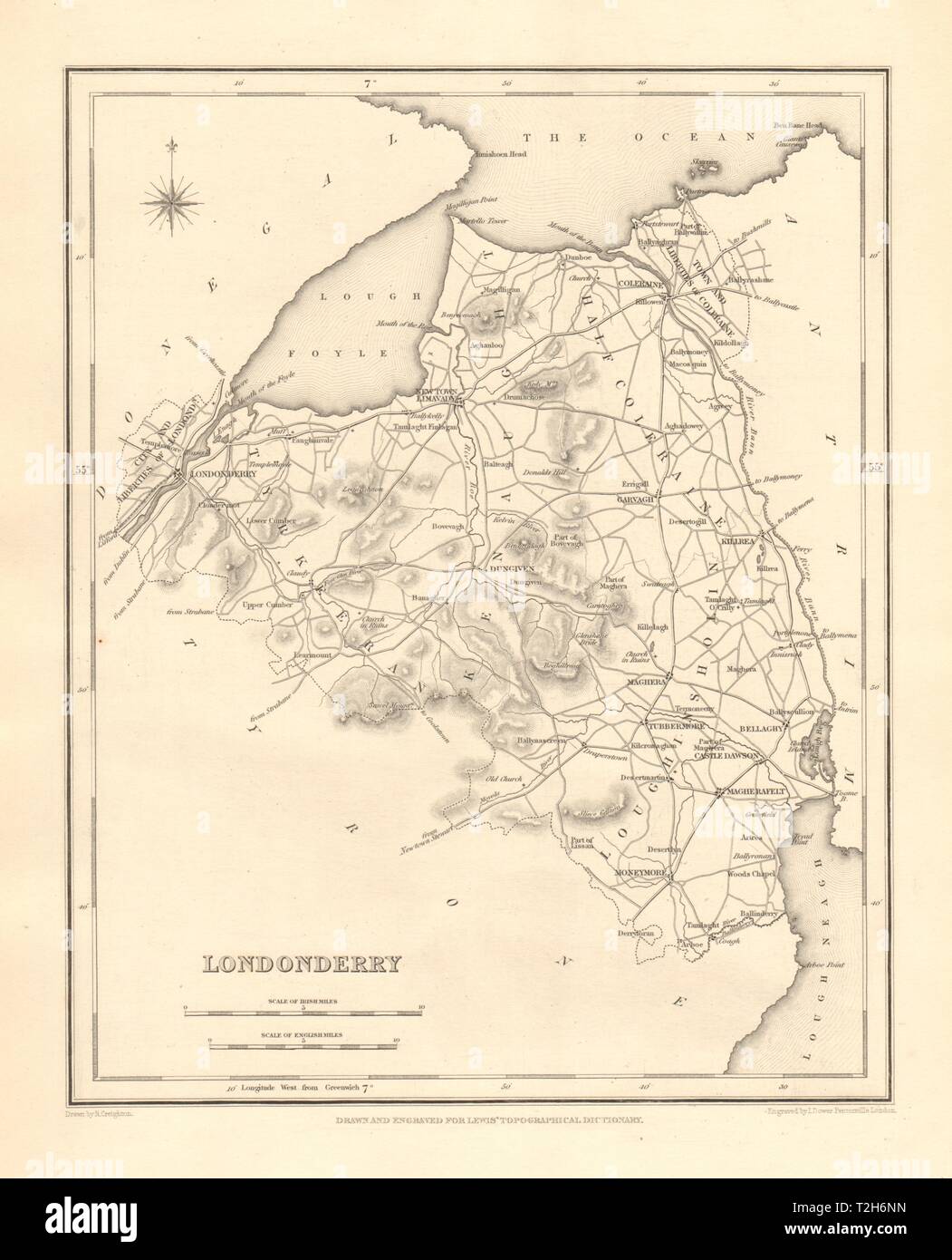 Londonderry map hi-res stock photography and images - Alamy
