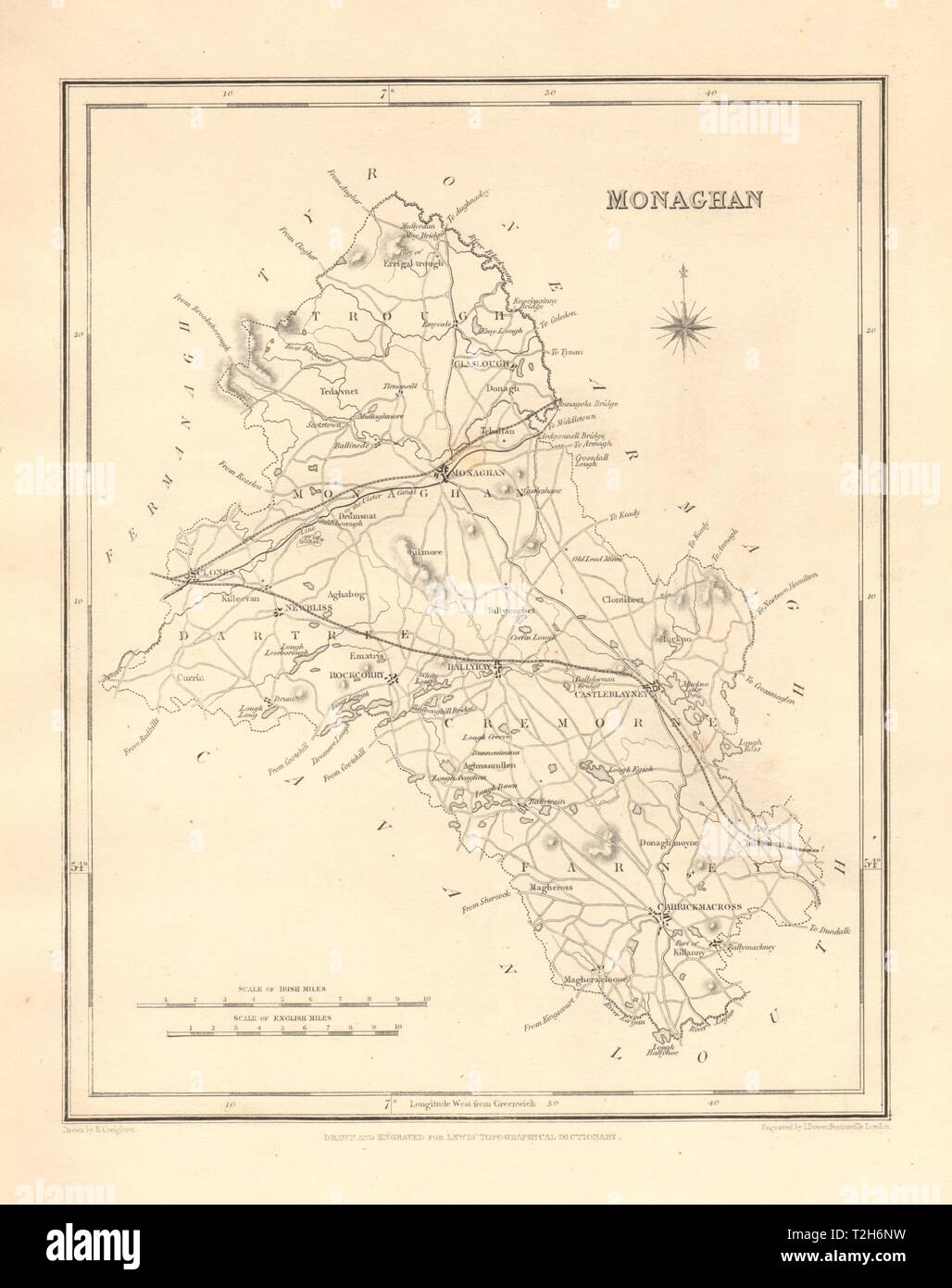County monaghan map hi-res stock photography and images - Alamy