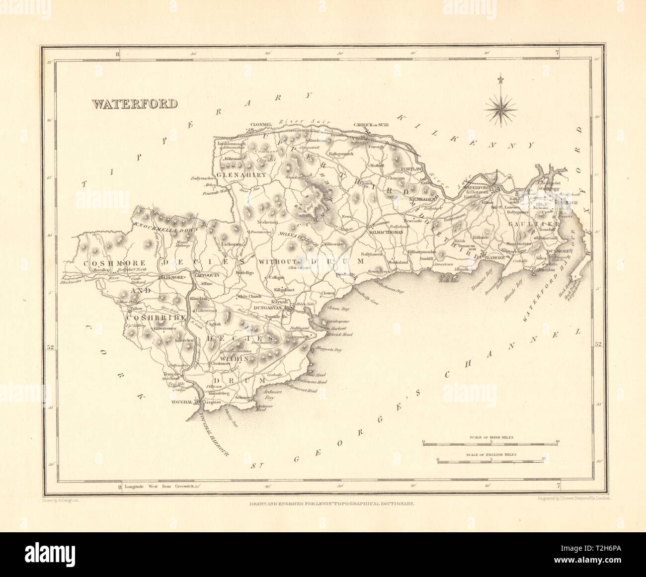 Waterford map ireland hi-res stock photography and images - Alamy