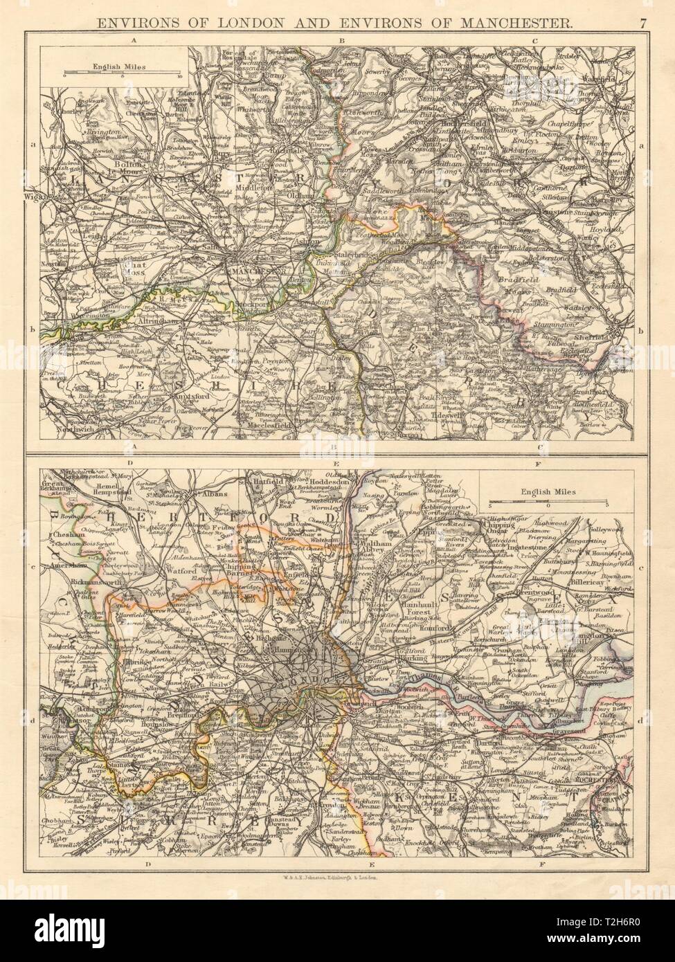 Old map of manchester uk hi-res stock photography and images - Alamy