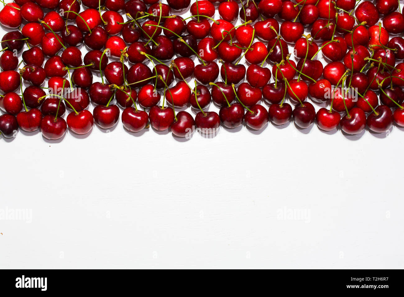 cherry fruit frame. table cherry background. Organic food background ...