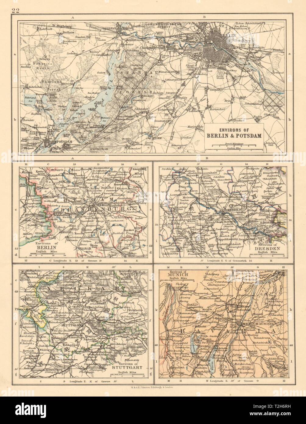 Old map of stuttgart hi-res stock photography and images - Alamy