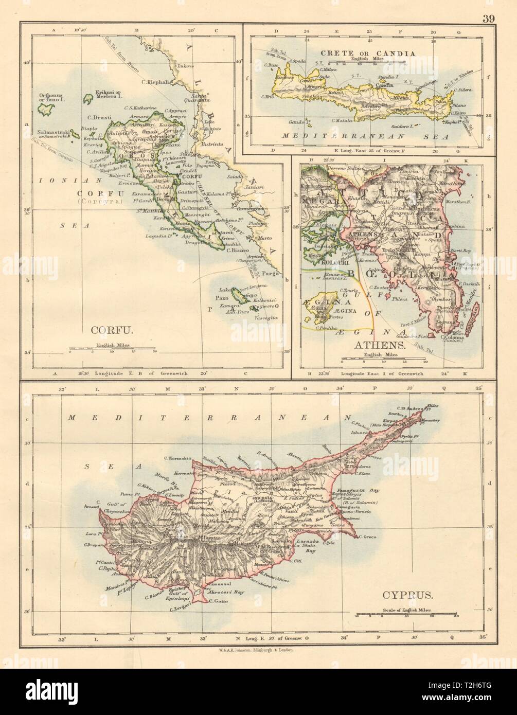 Old map of corfu hi-res stock photography and images - Alamy