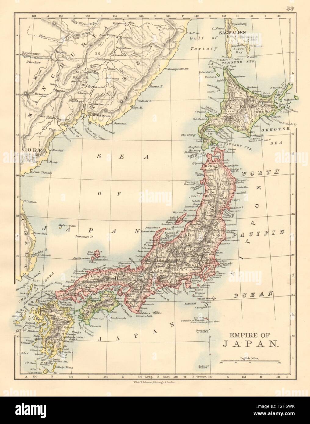 Islands of JAPAN. Hachijo "penal settlement". Manchuria JOHNSTON 1892 ...