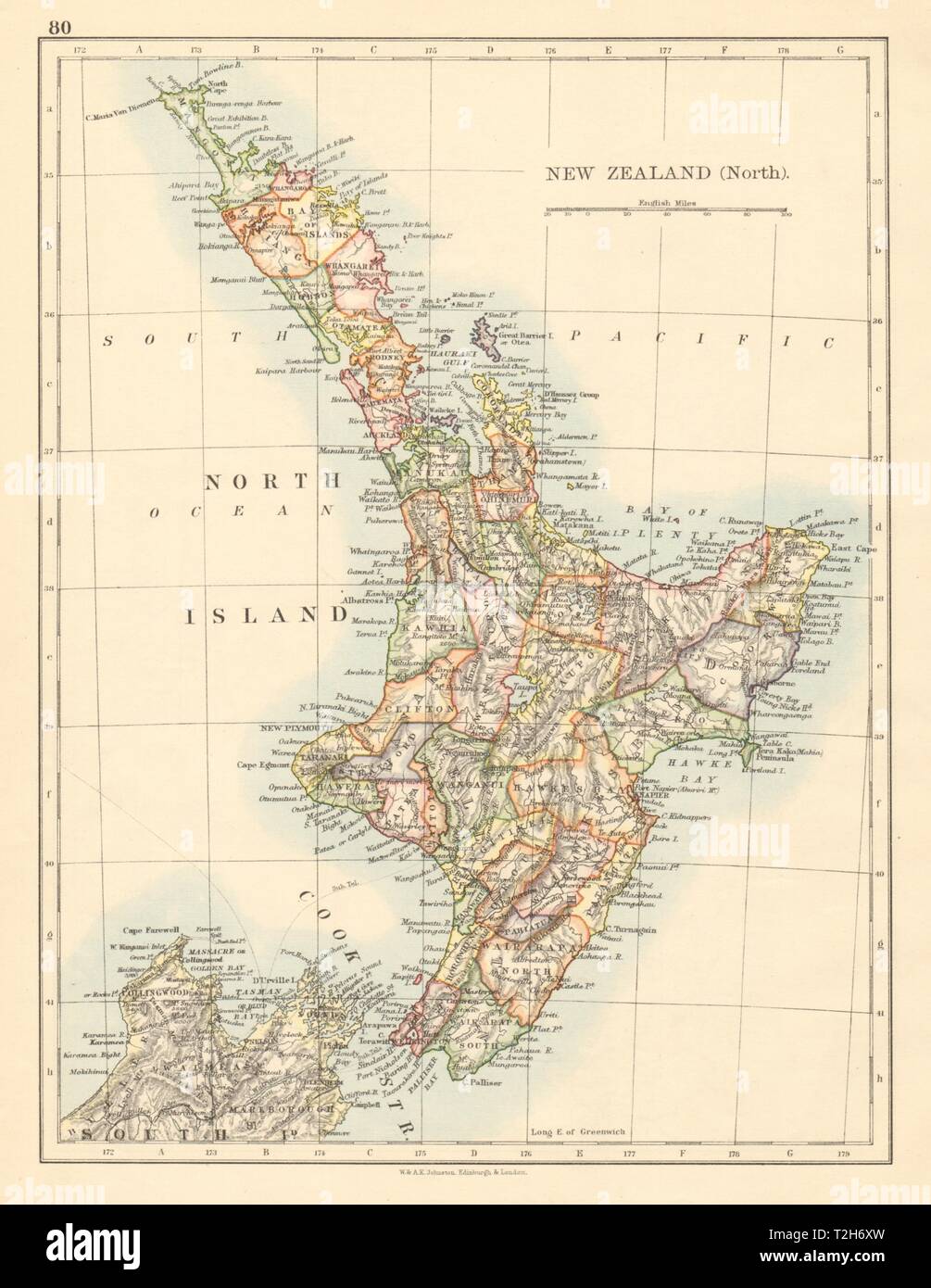 New zealand north island map hi-res stock photography and images - Alamy