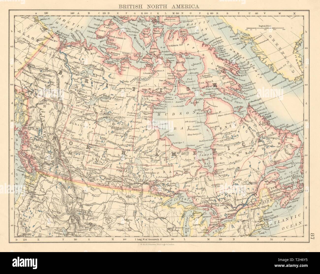 British north america map 19th century hi-res stock photography and ...