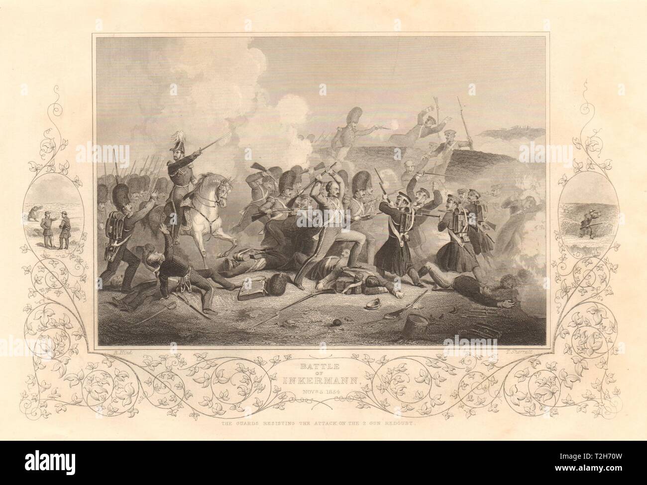 CRIMEAN WAR. The Battle of Inkerman. Nov 5th 1854. 1860 old antique ...