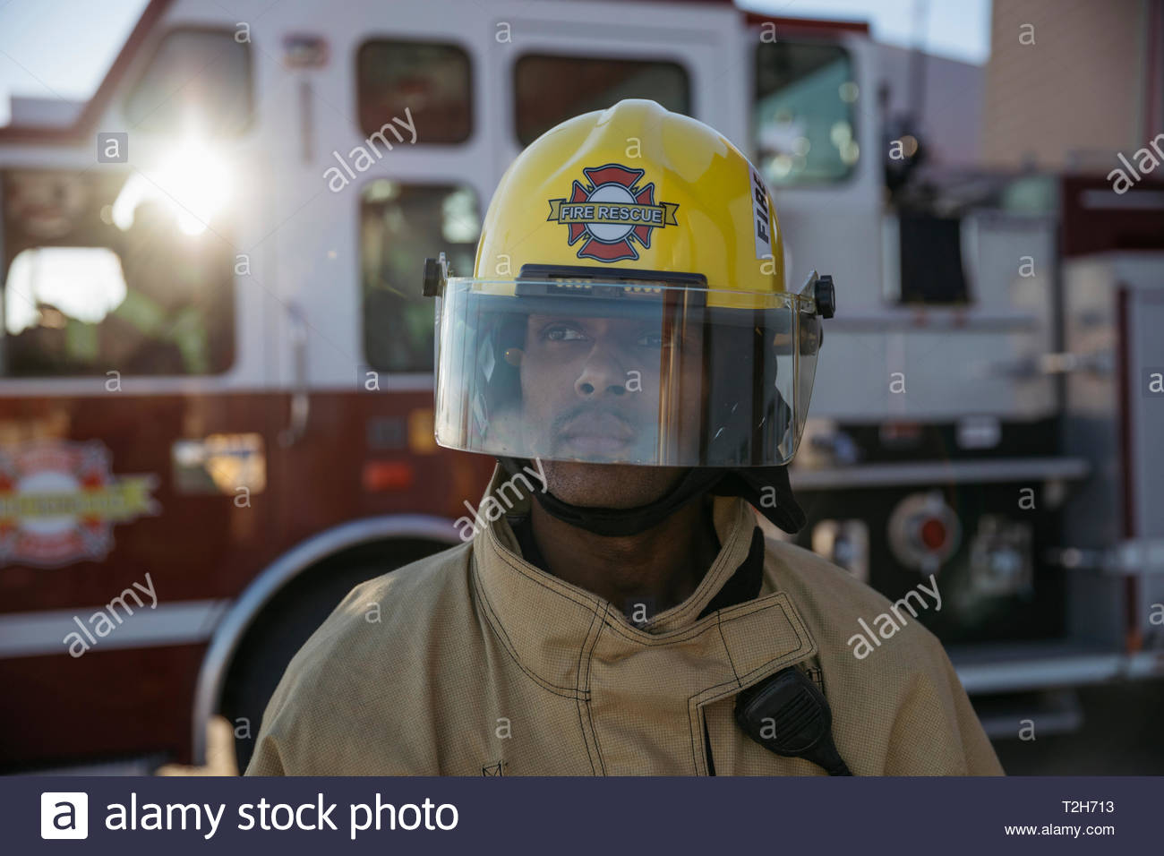 Wearing a firefighter uniform hi-res stock photography and images - Alamy