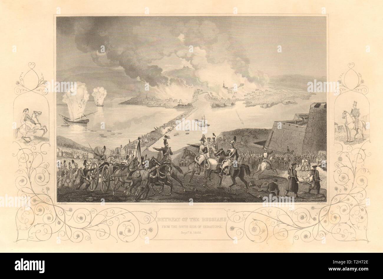 CRIMEAN WAR. Retreat of the Russians from Sevastopol September 8th 1855 ...