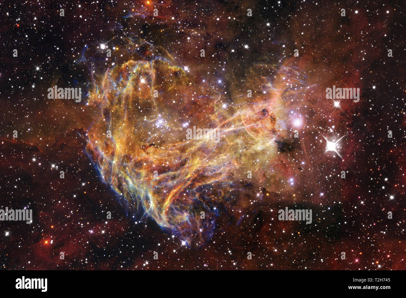 Awesome beautiful nebula somewhere in outer space. Elements of this ...