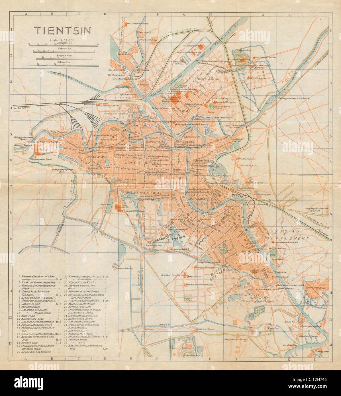 Tientsin map hi-res stock photography and images - Alamy