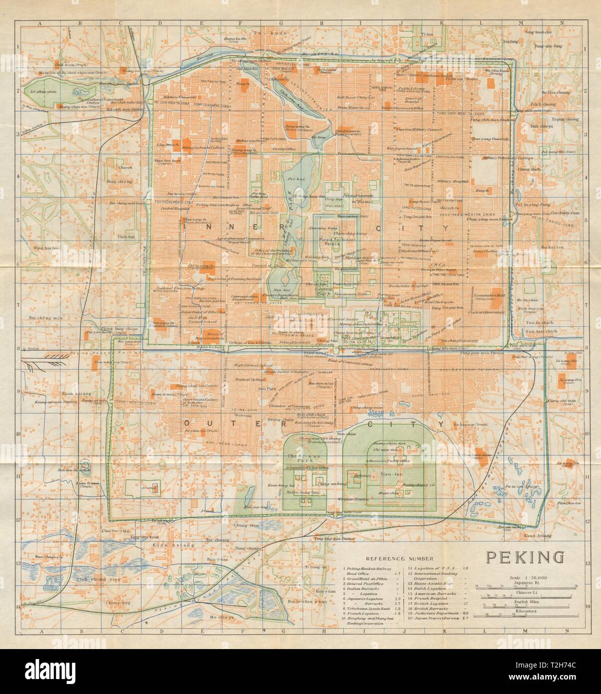 Old Beijing Map 最新北京市街圖 / New Street Map Of Beijing.: