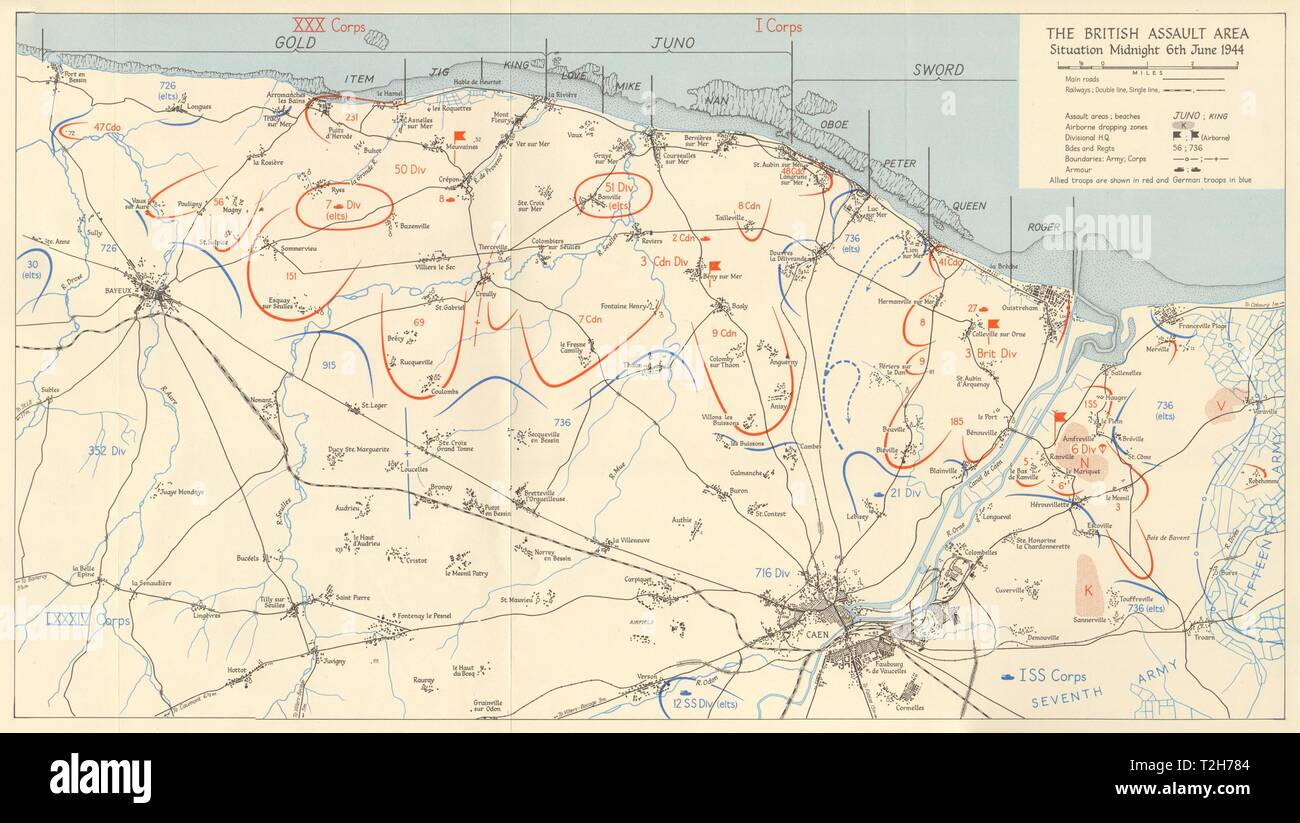 Battle Of Normandy Map Stock Photos & Battle Of Normandy Map Stock ...