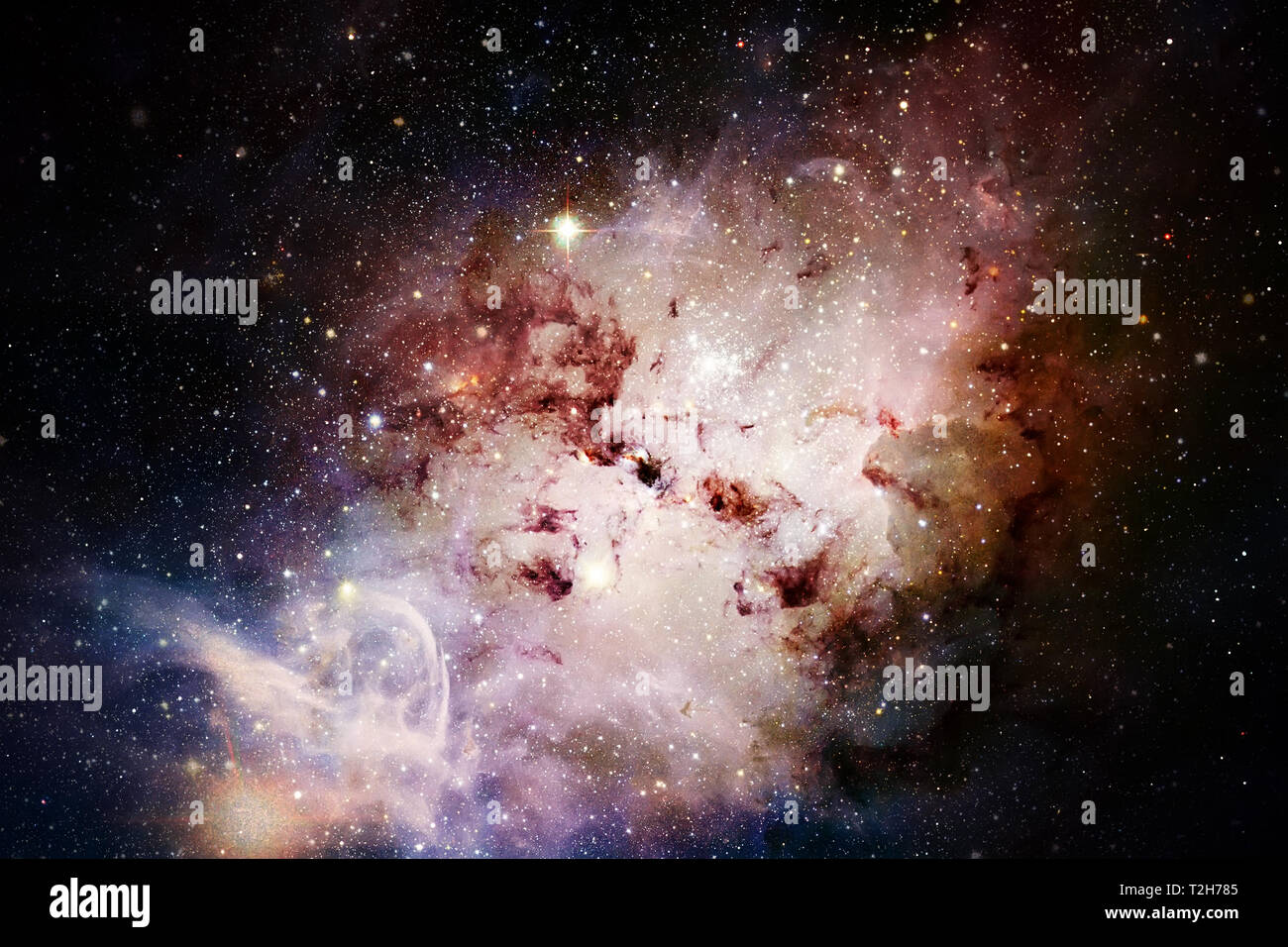 Stars, galaxies and nebulas in awesome cosmic image. Elements of this ...
