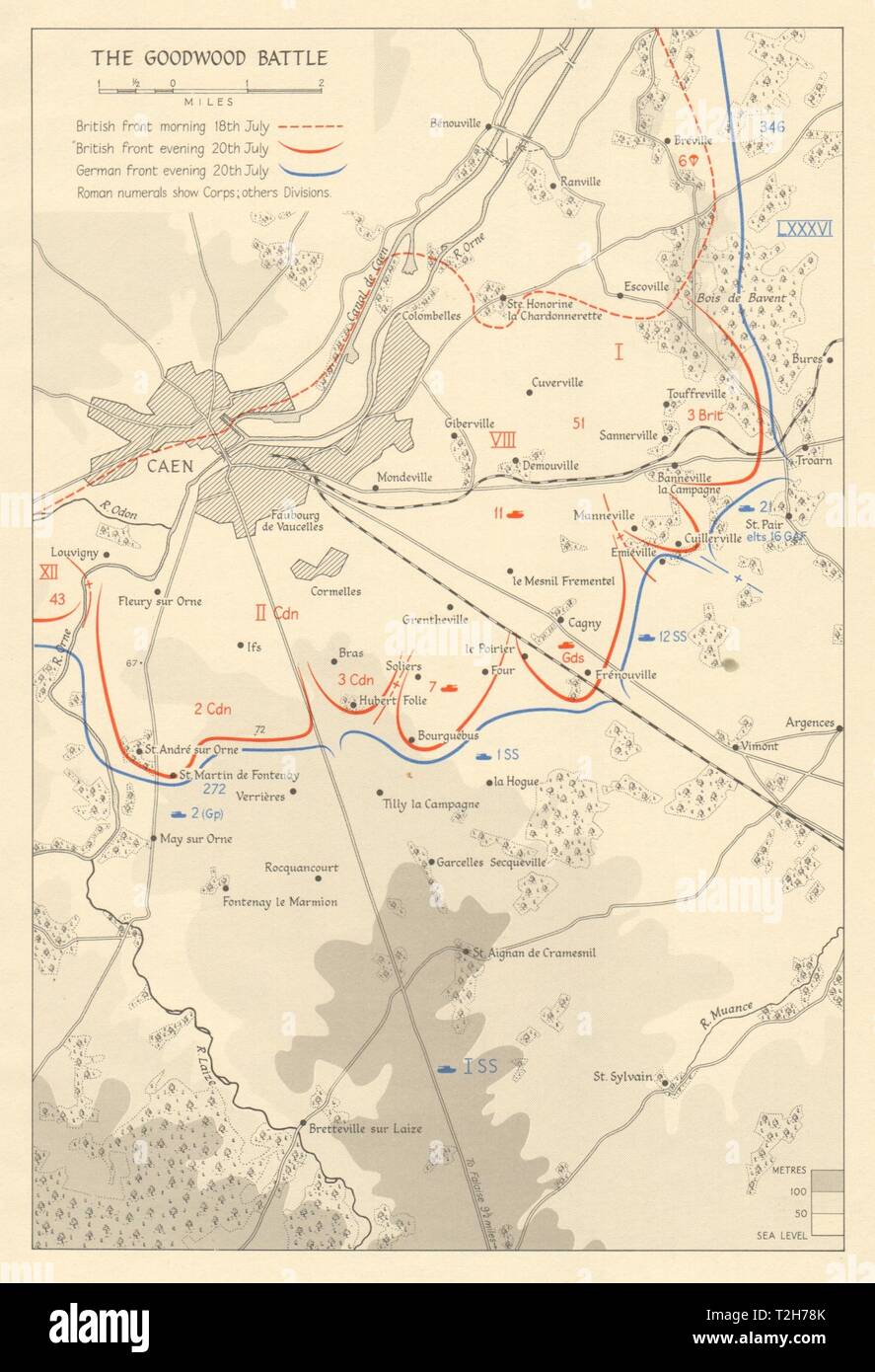 Battle of normandy map hi-res stock photography and images - Alamy