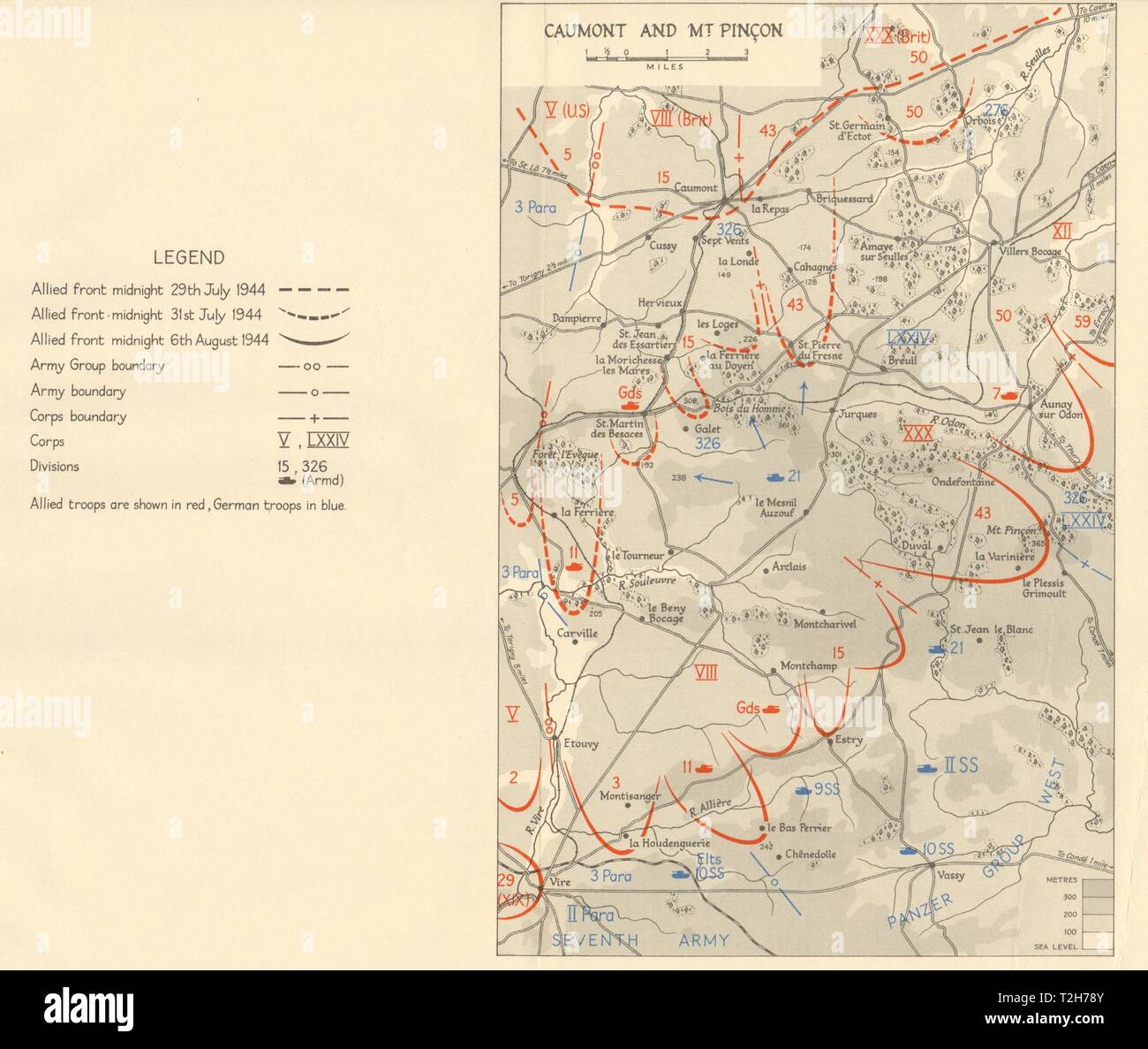 Battle of normandy map hi-res stock photography and images - Alamy