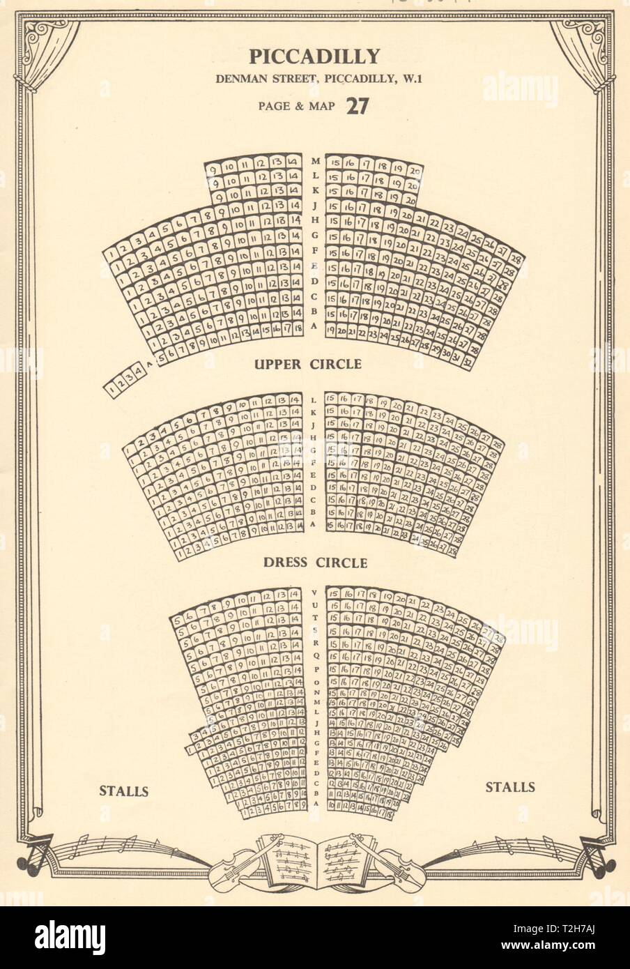 Piccadilly Theatre, Denman St, Picc. Circus, London. Vintage seating ...