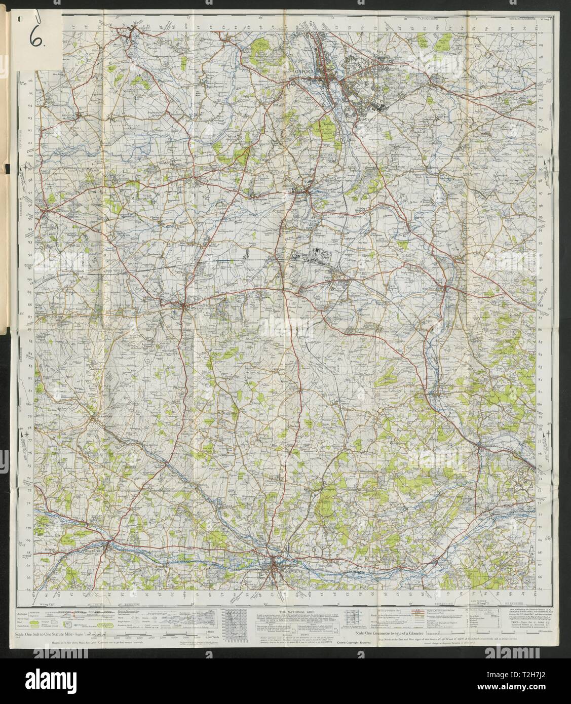 Oxford & Newbury Sheet 158 Thames Valley Chilterns ORDNANCE SURVEY 1947 ...