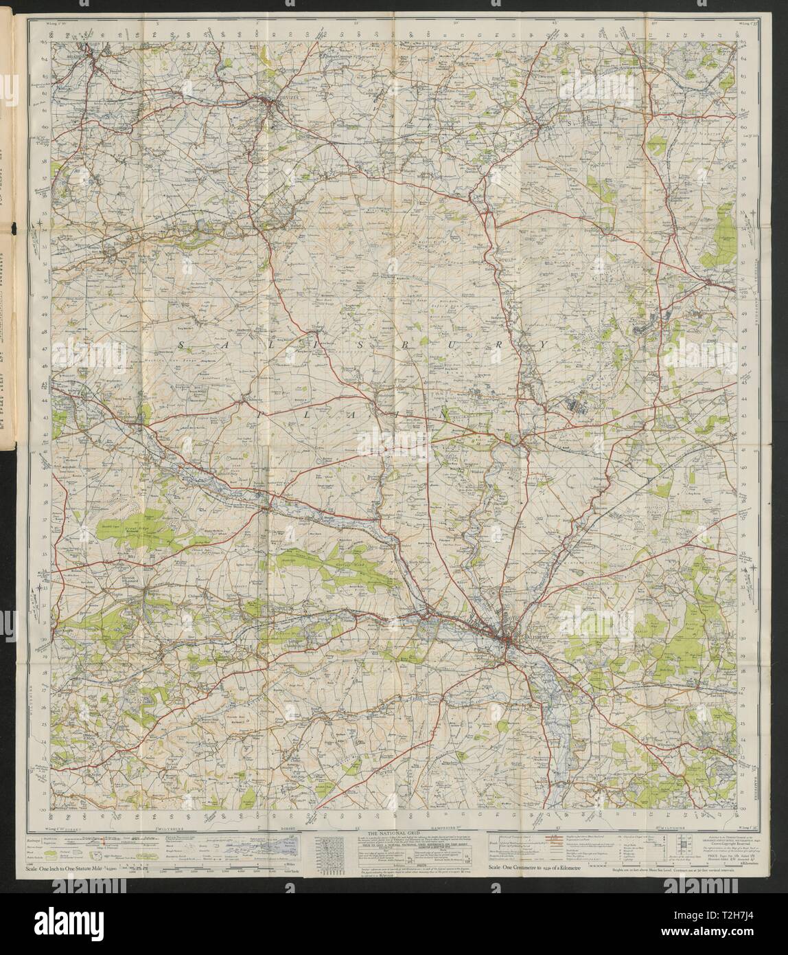 Salisbury Plain Sheet 167 Devizes Cranborne Chase ORDNANCE SURVEY 1940 ...