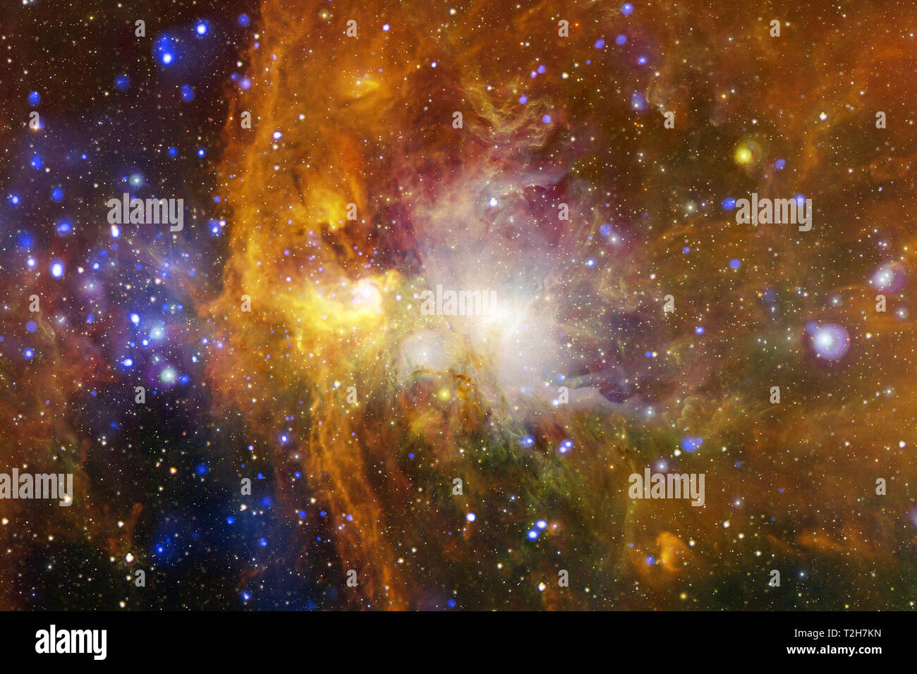 Galaxies, stars and nebulas in awesome space image. Colorful science ...