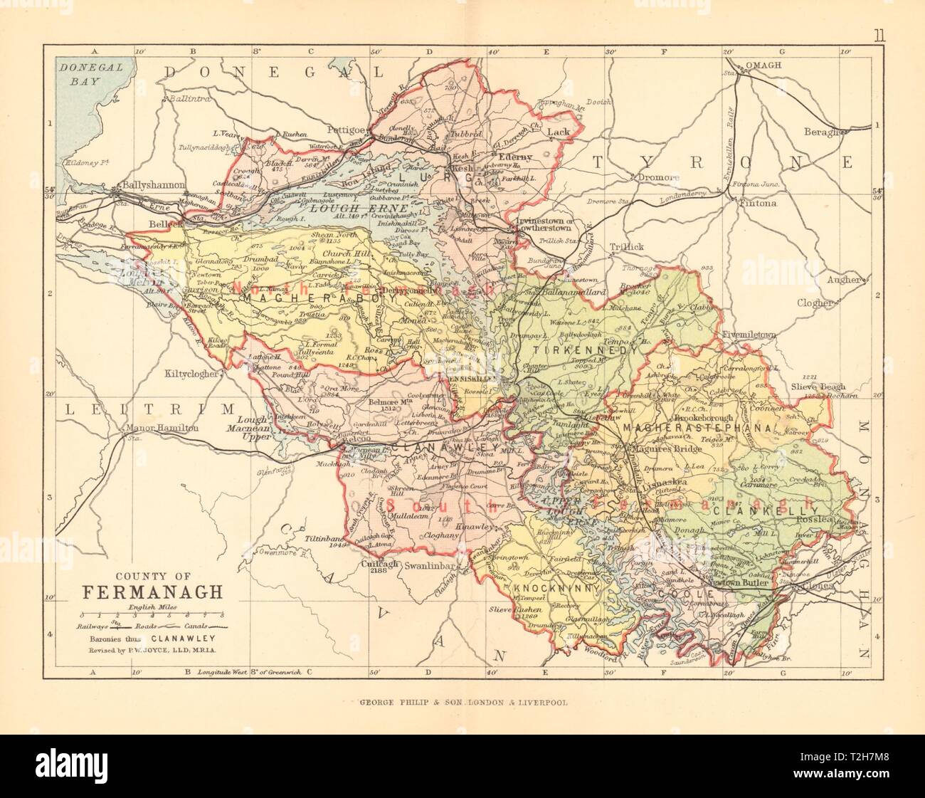 County Fermanagh Map High Resolution Stock Photography and Images - Alamy