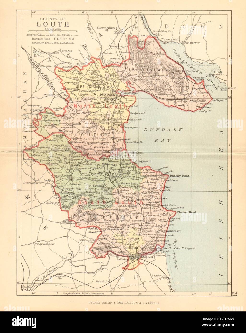 Louth map hi-res stock photography and images - Alamy