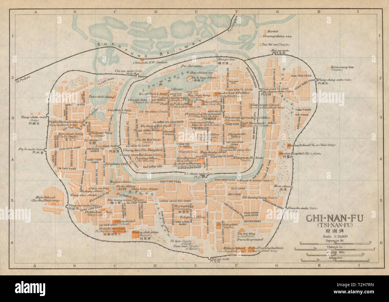 Jinan map hi-res stock photography and images - Alamy