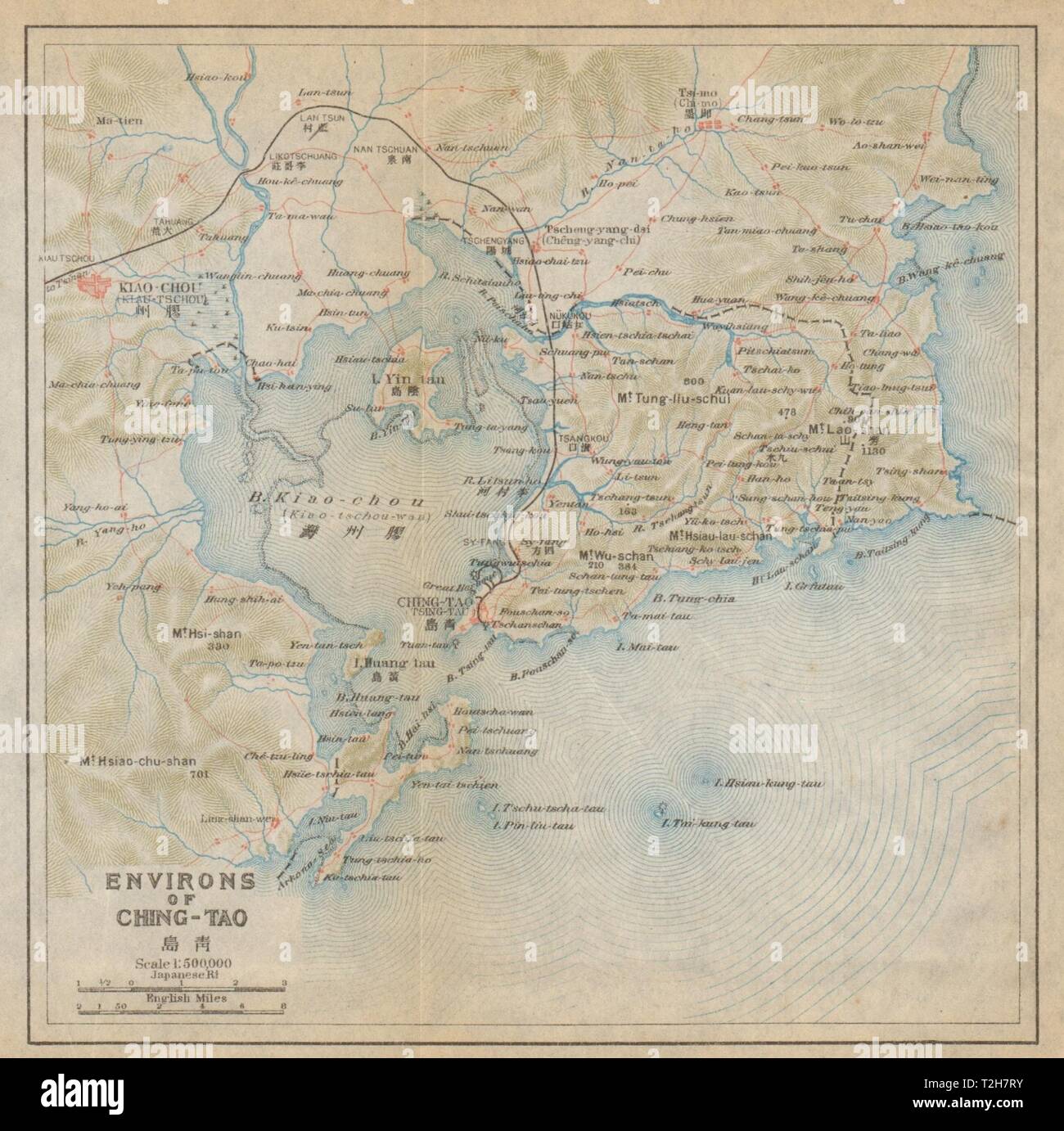 Qingdao map hi-res stock photography and images - Alamy